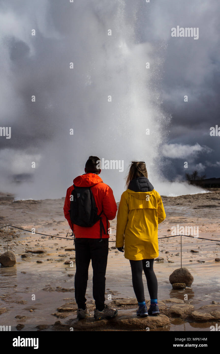 Attractions on the Golden Circle Route, Iceland Stock Photo - Alamy