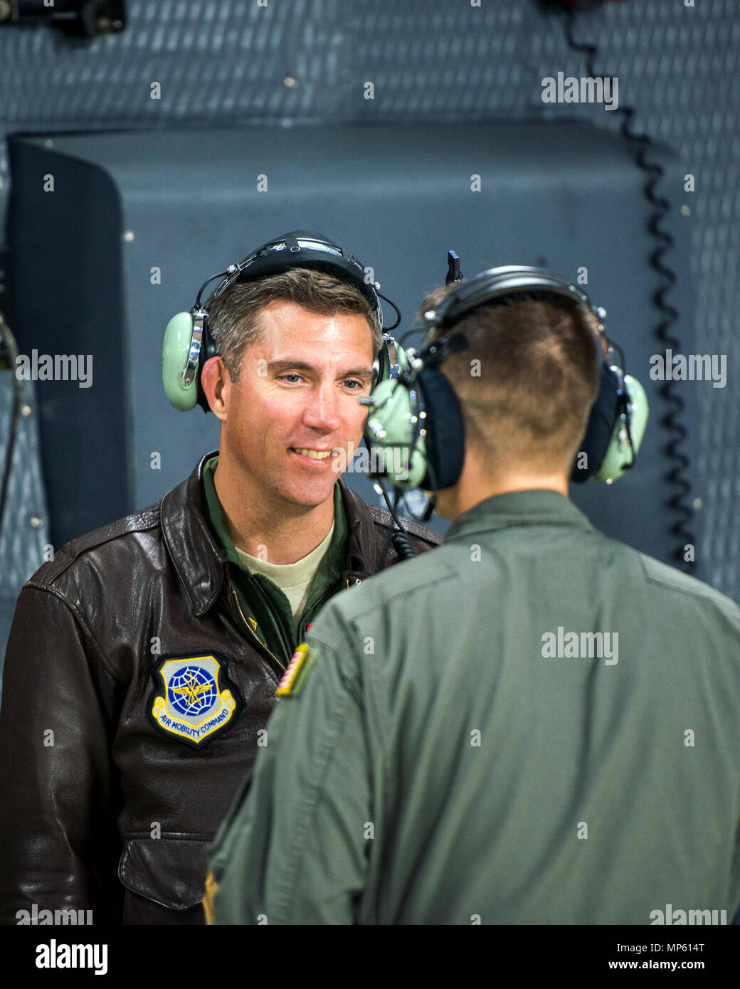 U.S. Air Force Senior Airman Edward Eva with the 22nd Airlift Squadron ...