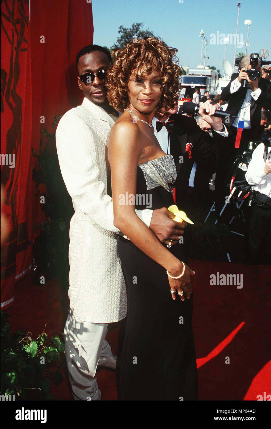 Whitney Houston with Bobby Brown ( and daughter Christina )Houston Wh ...