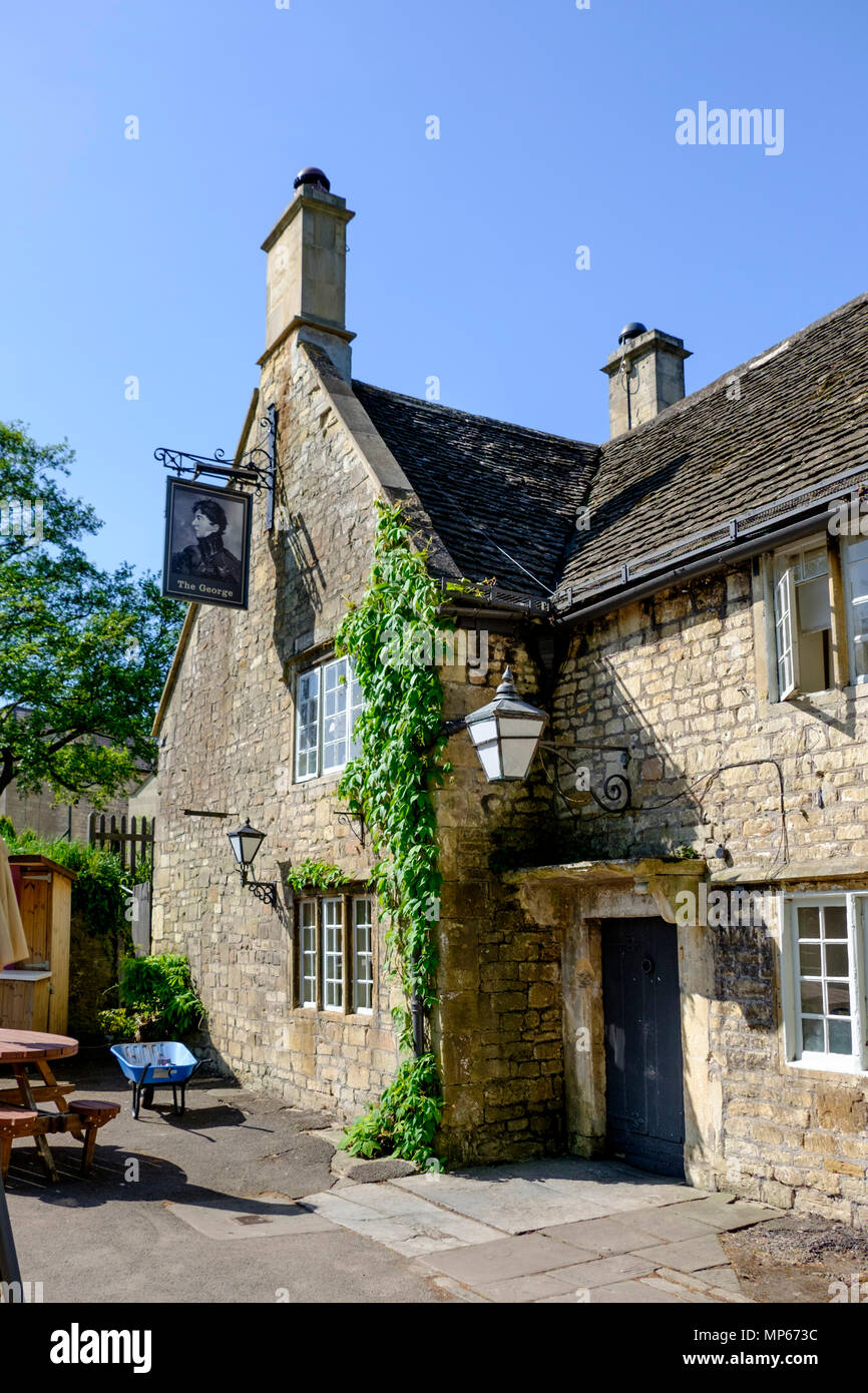 The George Inn. Along the Kennet and Avon Canal at Bathampton near Bath ...