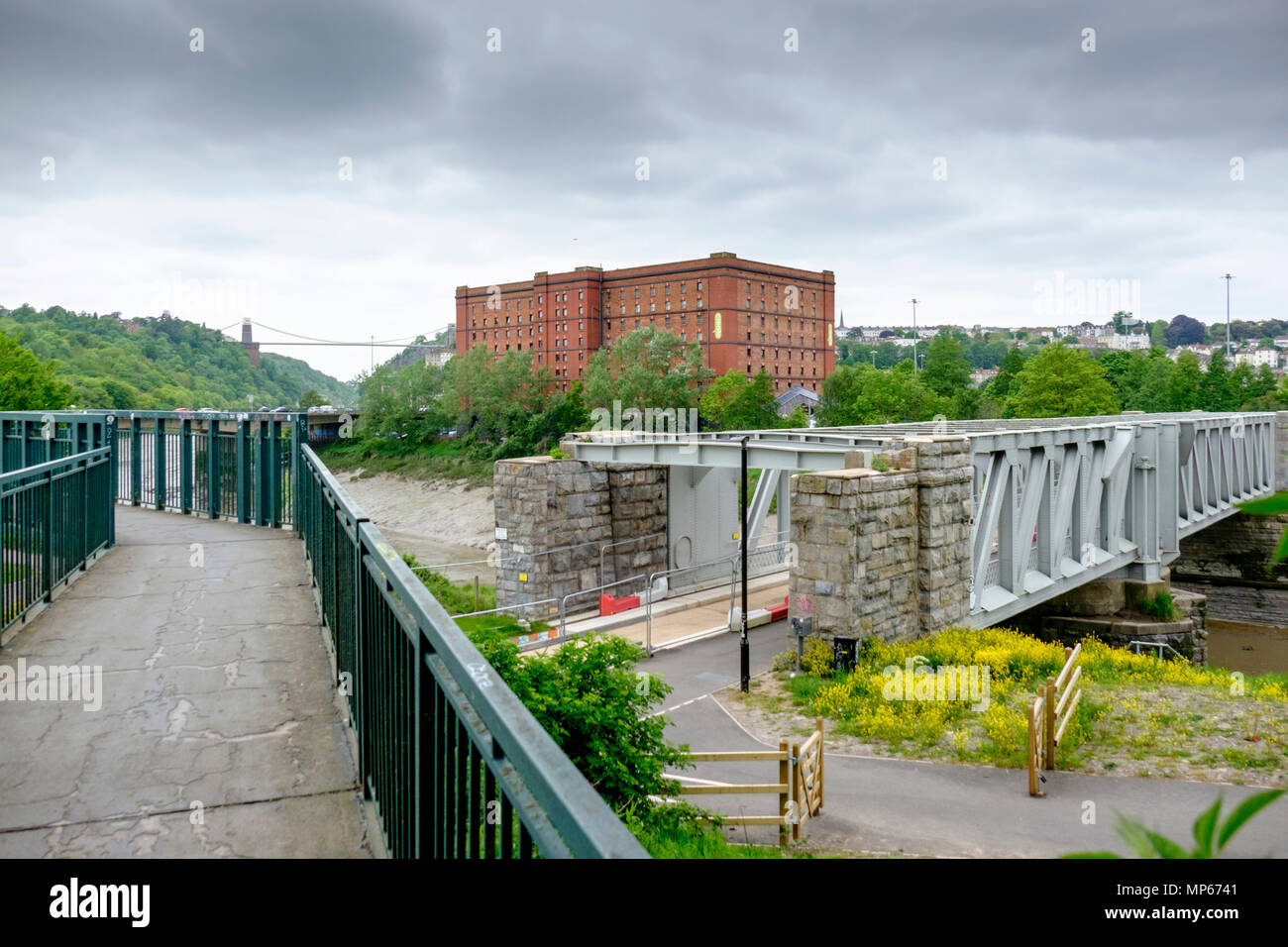 The Bristol Metrobus, this is the cumberland basin section of route m2 ...