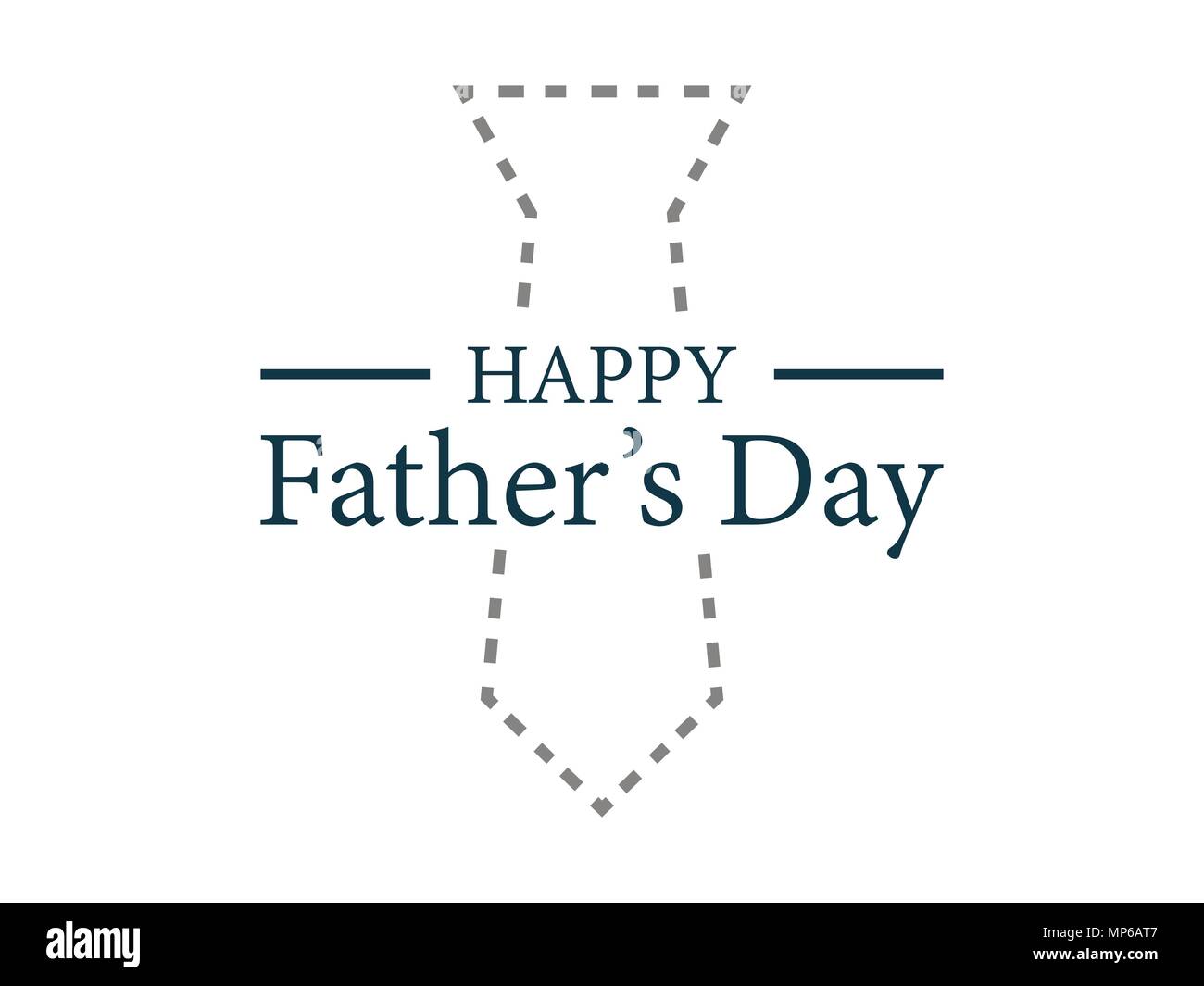 Happy Father's Day greeting card, dotted tie. Vector illustration Stock ...