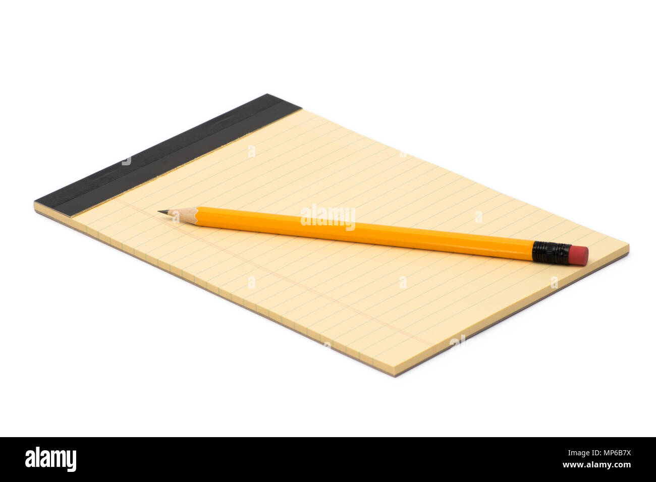 notebook and pencil isolated on white background Stock Photo - Alamy
