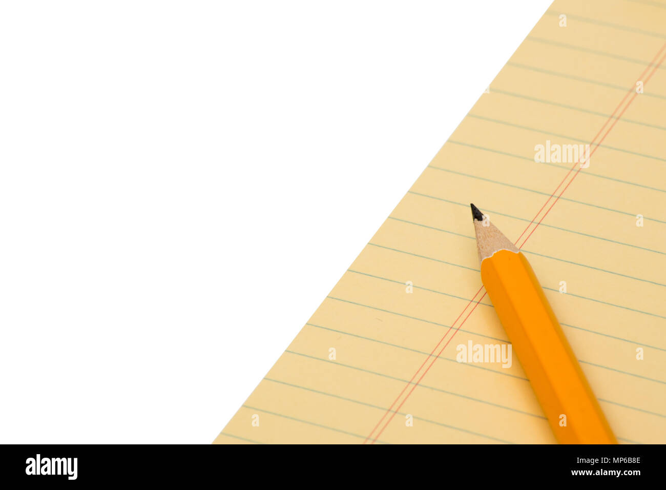 notebook and pencil isolated on white background Stock Photo - Alamy