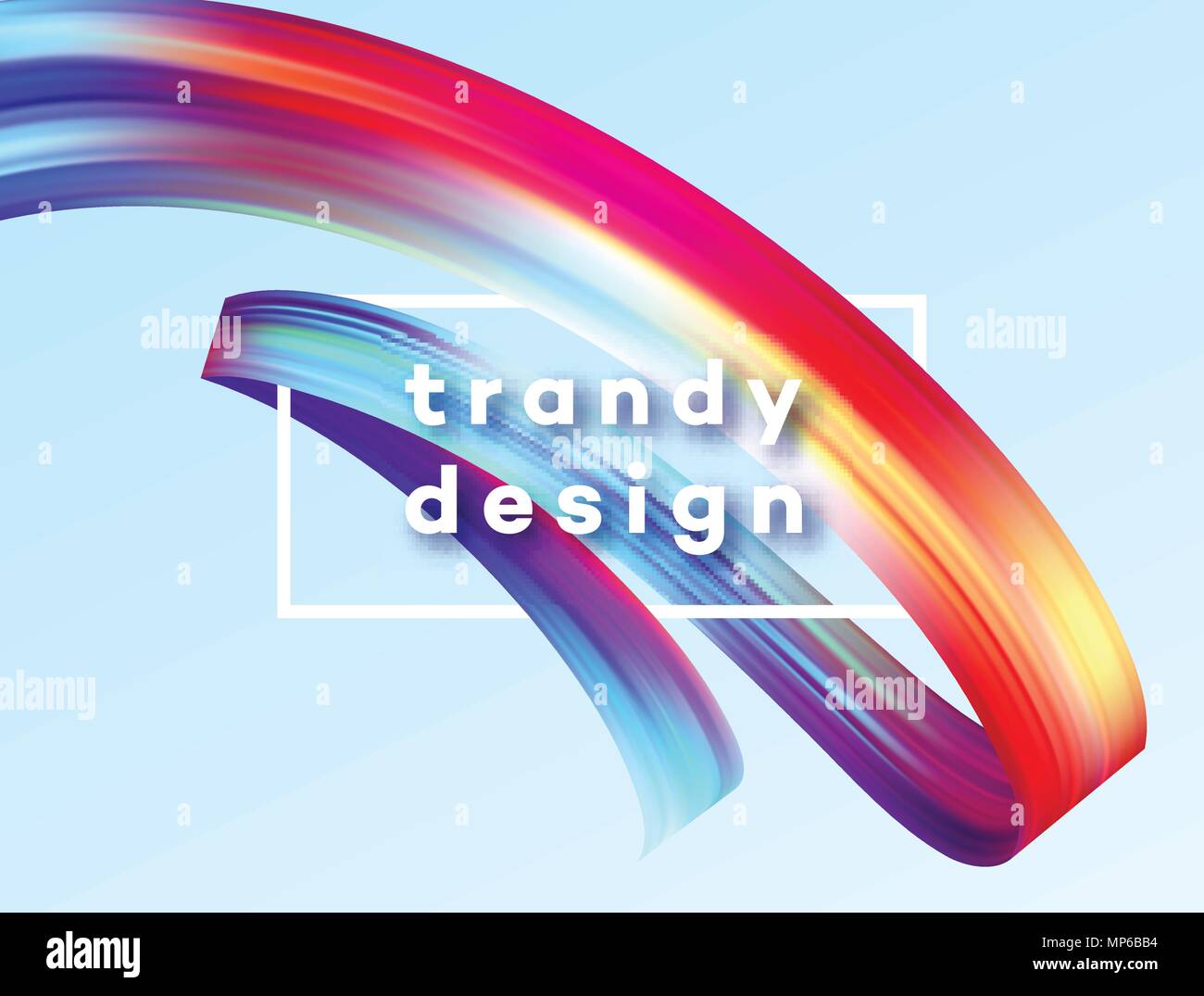 Modern colorful flow poster. Wave Liquid shape in blue color background ...