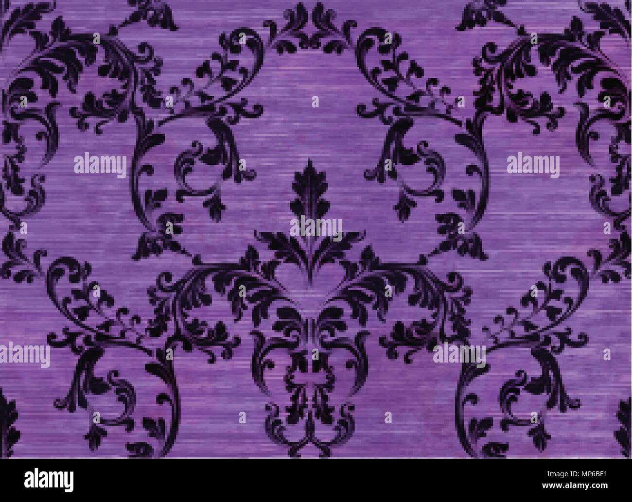 Damask pattern ornament decor Vector. Baroque fabric texture ...