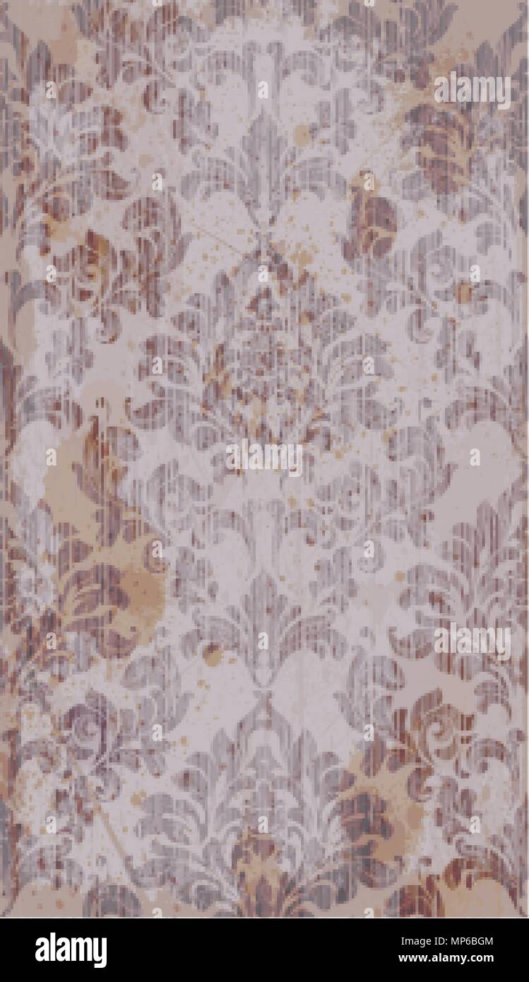 Baroque royal pattern fabric. Vector damask ornament texture design ...