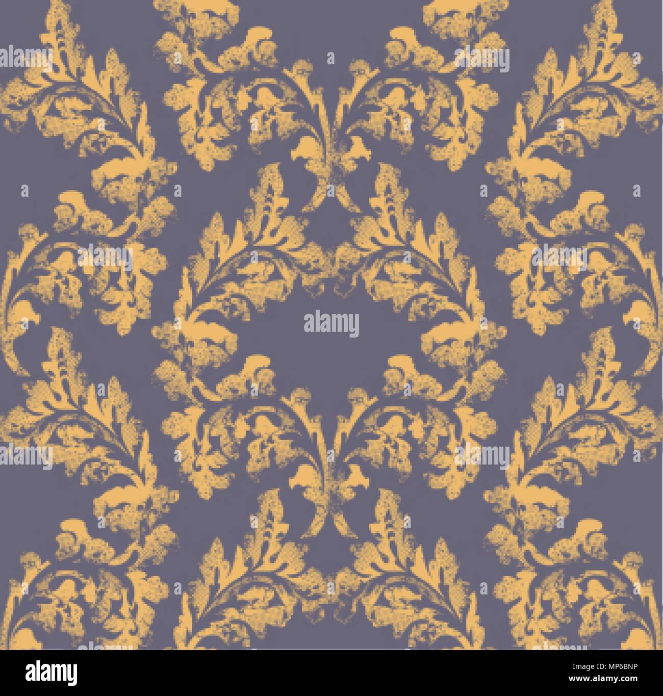 Damask pattern ornament decor Vector. Baroque fabric texture ...