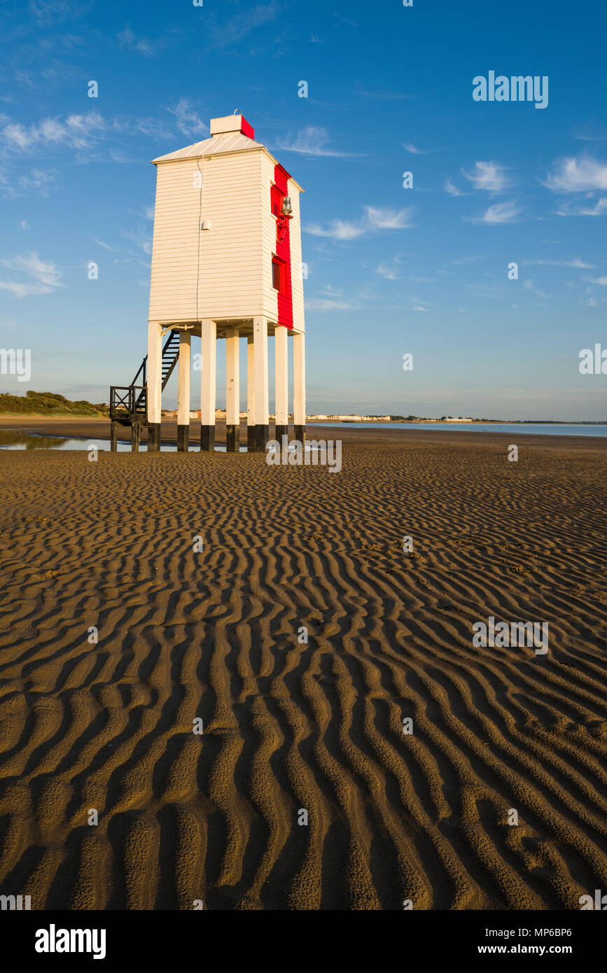 The Low Lighthouse on the beach at Burnham-on-Sea overlooking ...