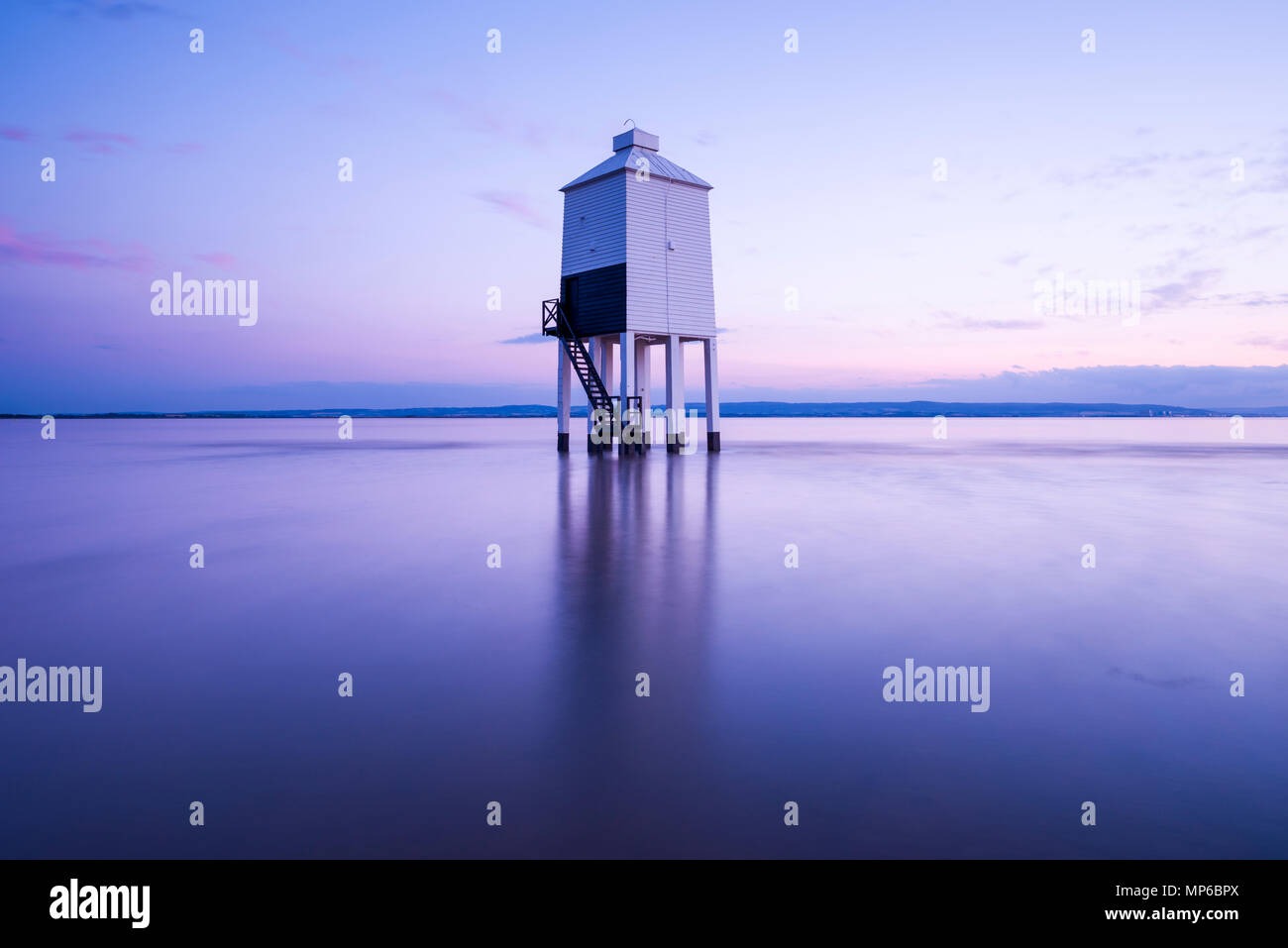 The Low Lighthouse on the beach at Burnham-on-Sea overlooking ...