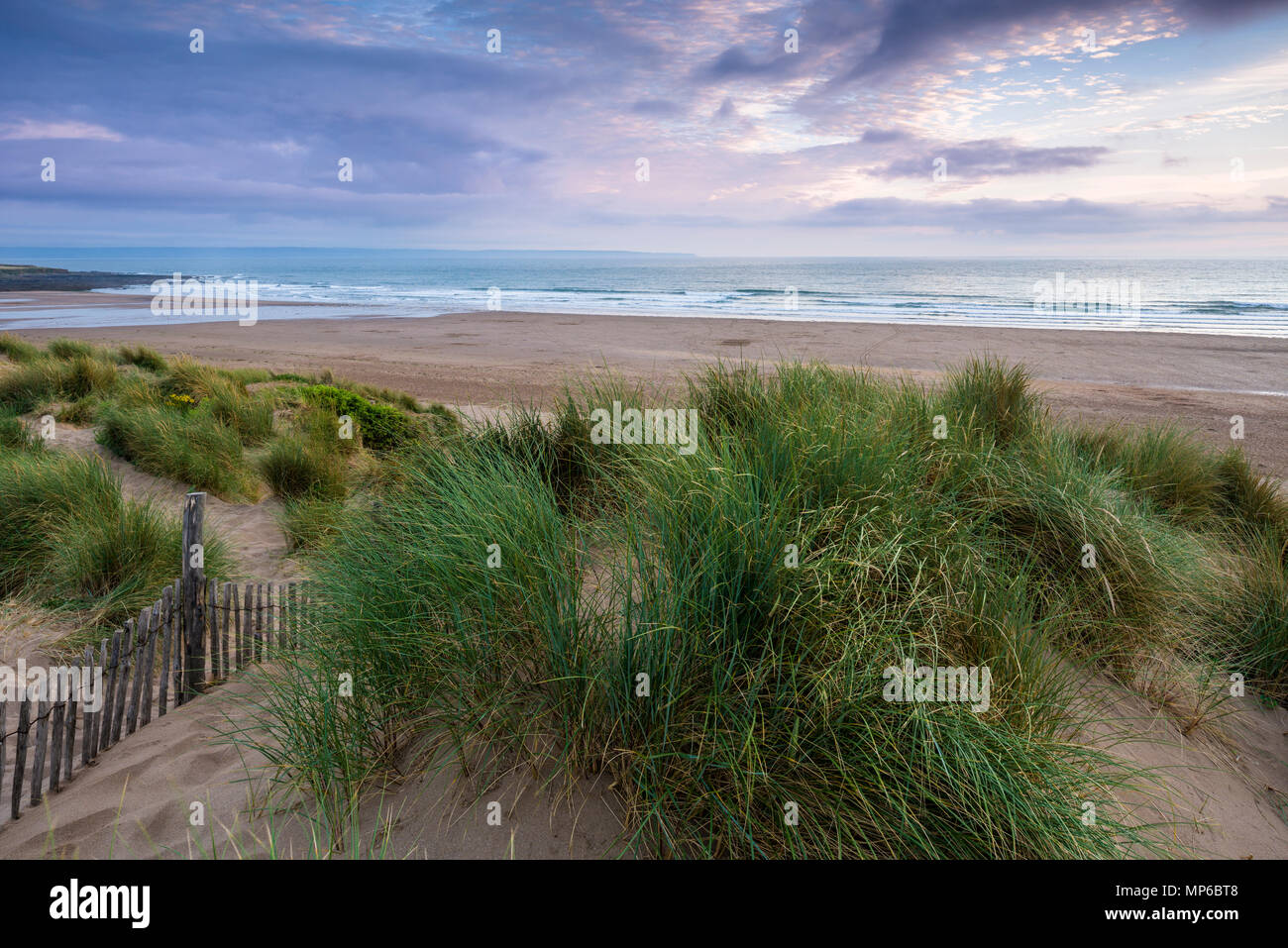 The sand dunes at Croyde Bay on the North Devon Coast, England Stock ...