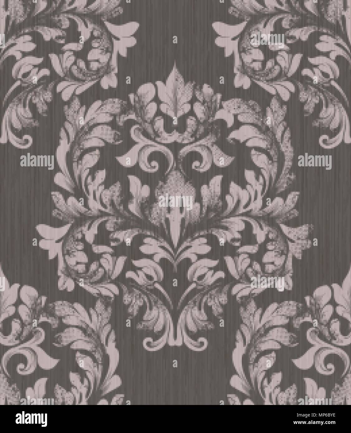 Vector damask pattern element. Classical luxury old fashioned ornament ...