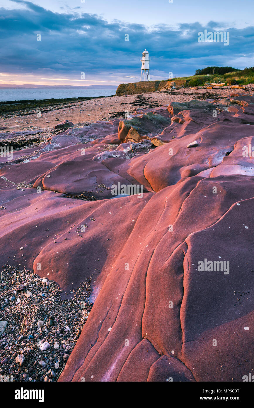 The lighthouse at Black Nore overlooking the Severn Estuary. Portishead ...