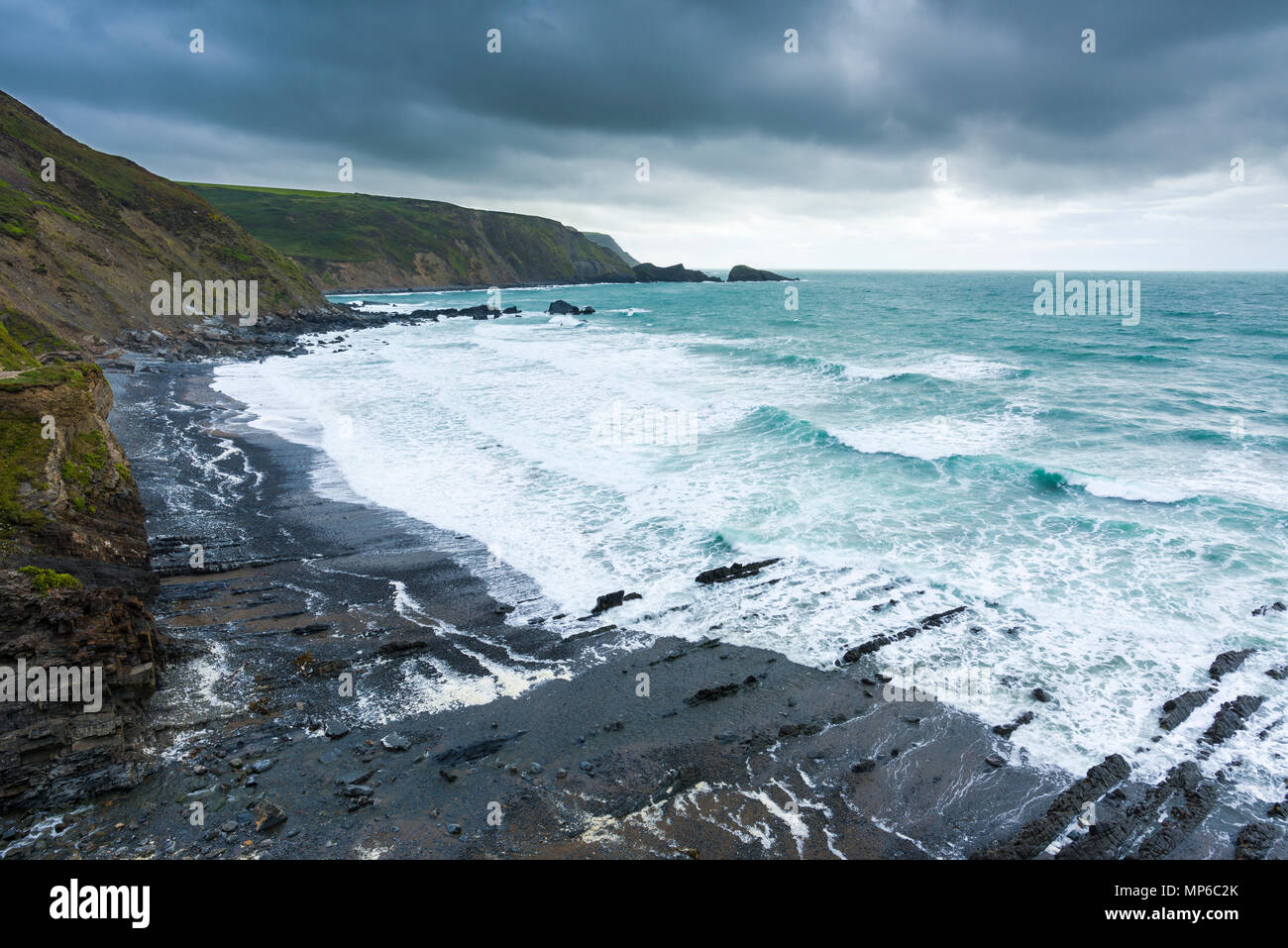 Welcombe mouth beach hi-res stock photography and images - Alamy