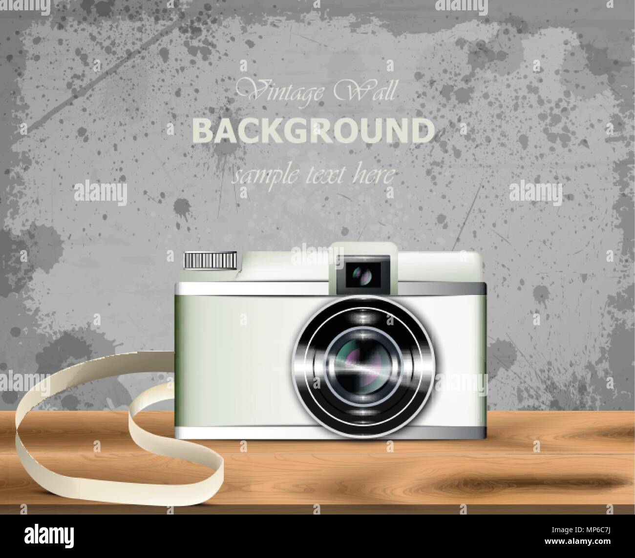 Vintage camera Vector realistic. Detailed 3d illustration Stock Vector ...