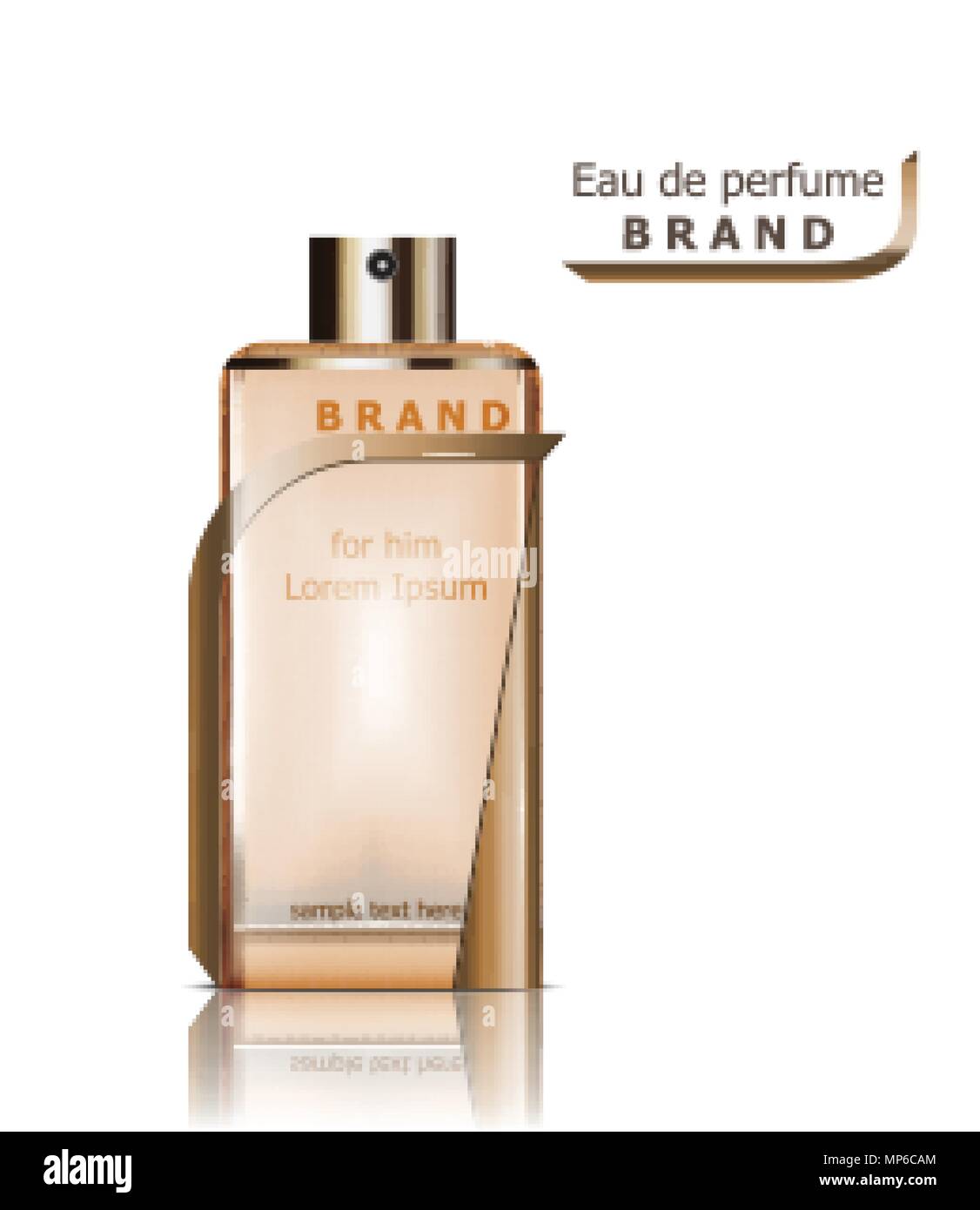 Yellow glass perfume bottle Stock Vector Images - Alamy