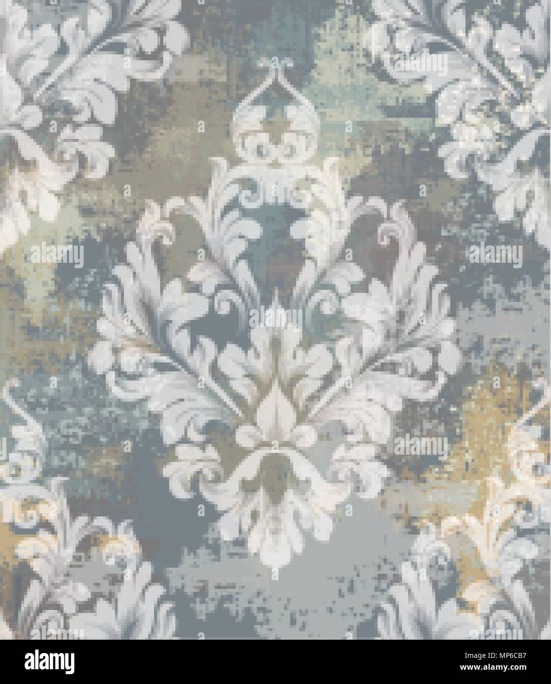 Vintage Classic ornament decor background Vector. Baroque intricate ...