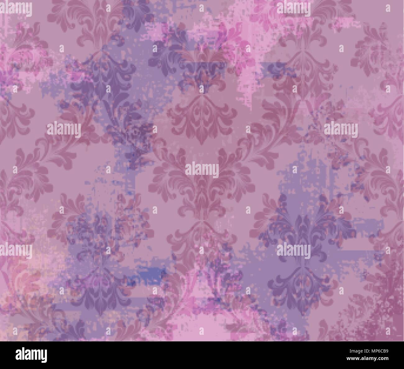 Classic ornament decor background Vector. Baroque intricate design ...