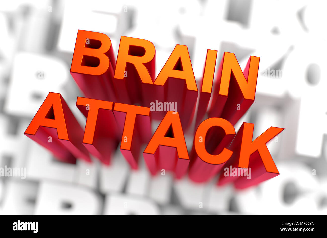 Brain Attack - Medicine Concept. 3D rendering Stock Photo - Alamy