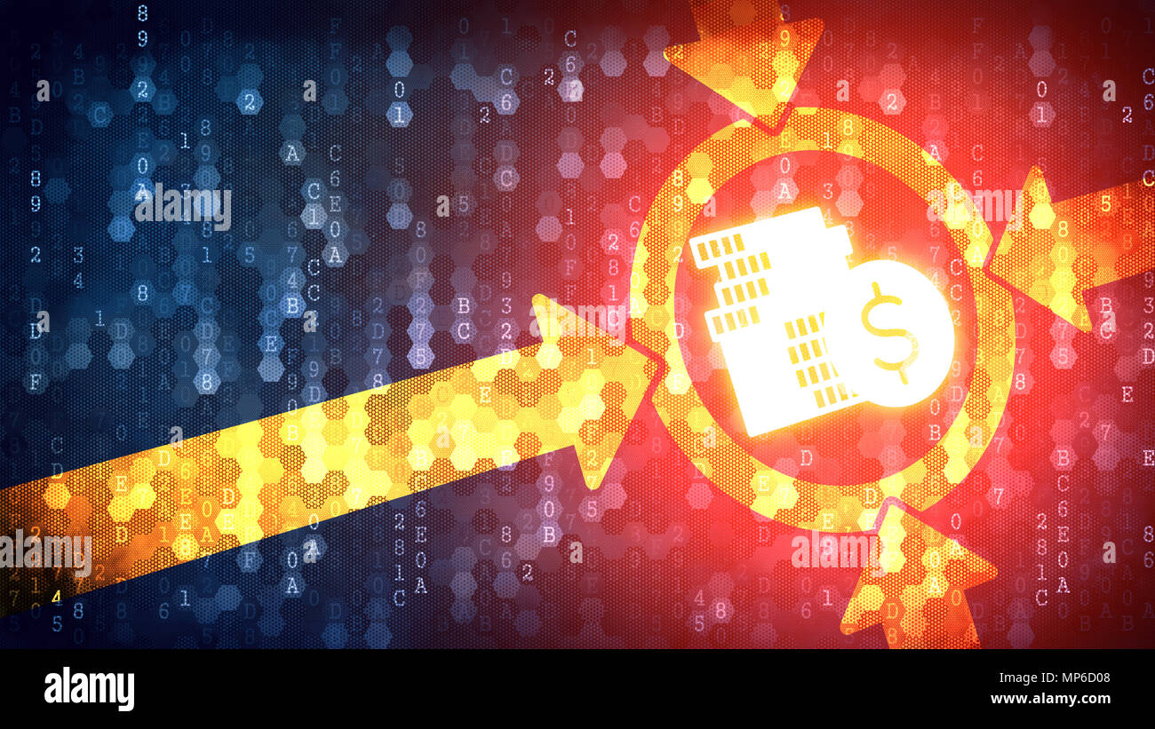 Financial Concept: Coins - Symbol on Pixelated Background Stock Photo ...