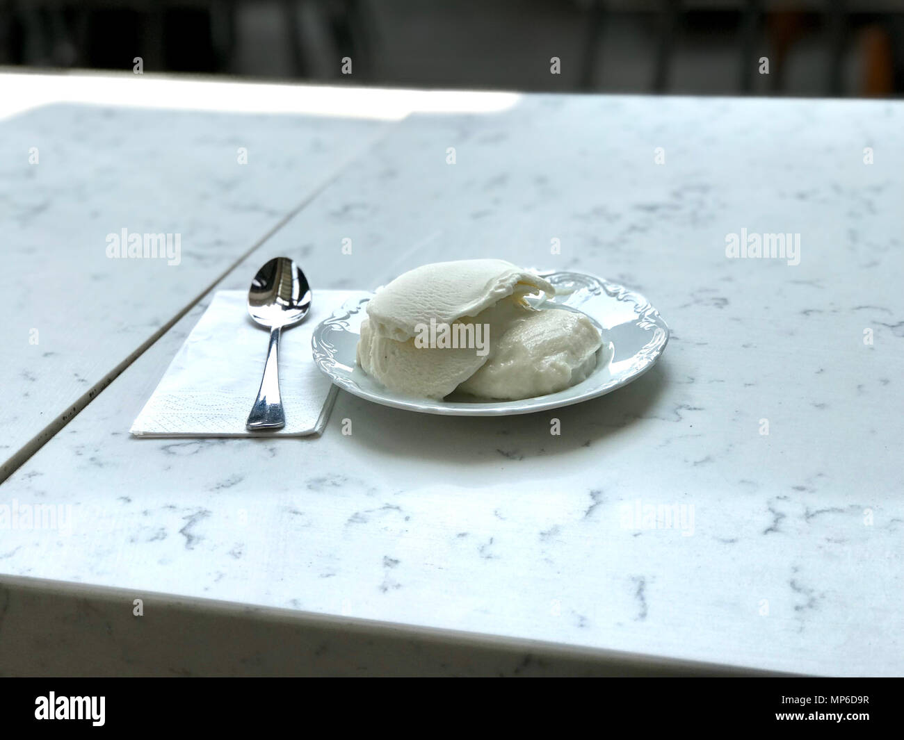Turkish Tavuk Gogsu / Milk Baked Pudding Dessert with Ice Cream ...