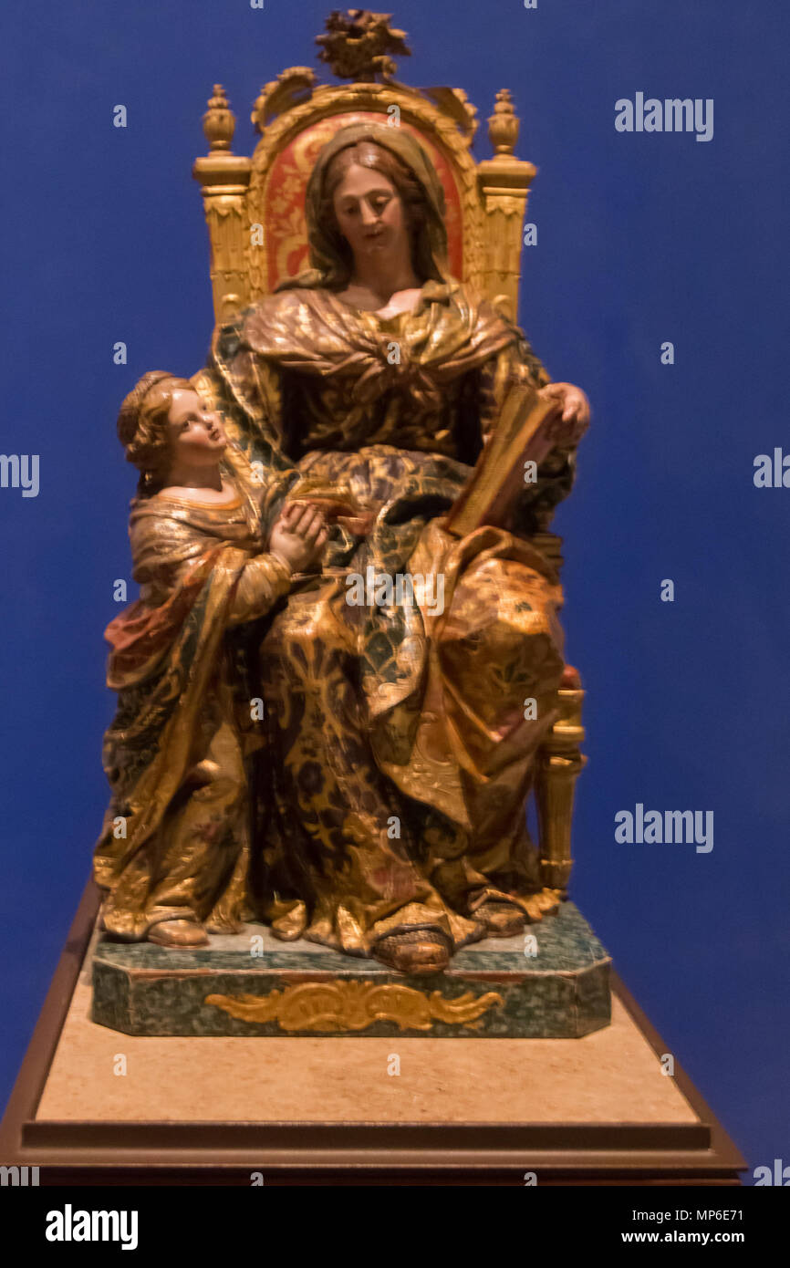 Santa Ana e a Virgem. St. Anne teaches reading to his daughter, Mary ...