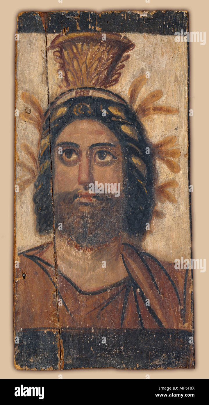 Triptych Panel with Painted Image of Serapis 100. 1205 Triptych Panel ...