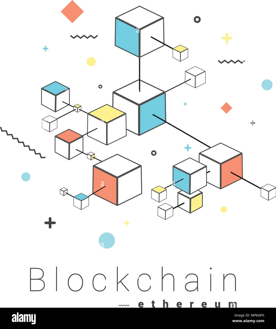 Blockchain technology concept design vector illustration Stock Vector ...