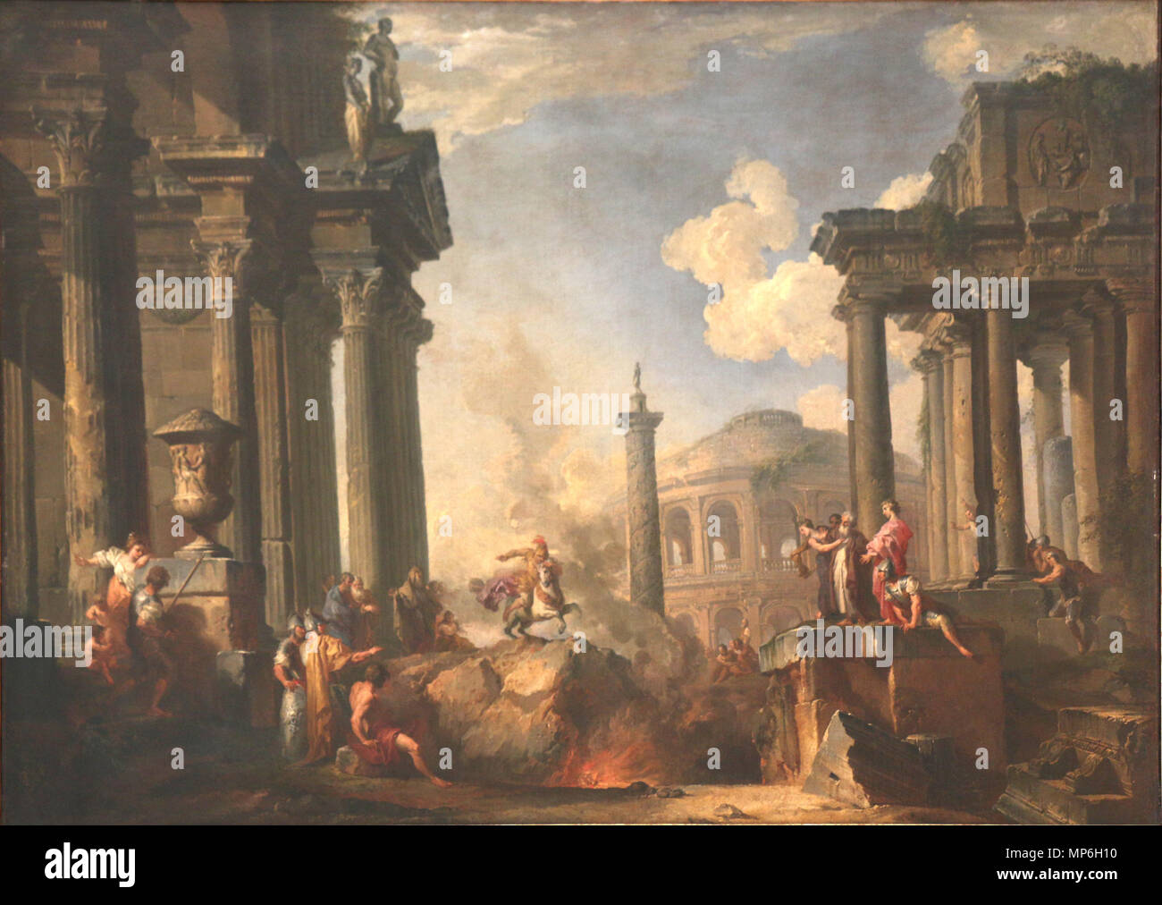 Le dévouement de Marcus Curtius . 956 Pannini-Marcus Curtius Stock ...