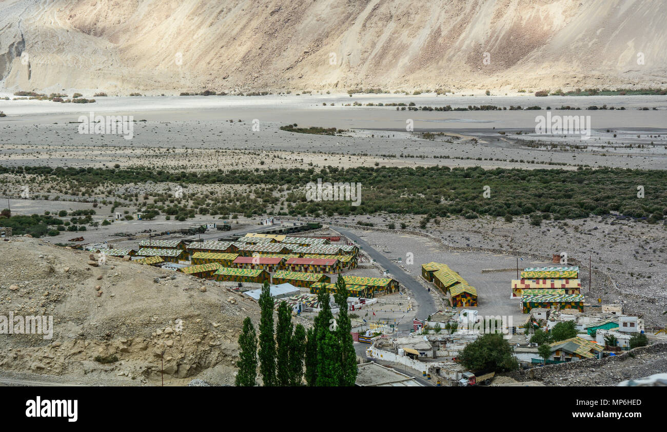Ladakh, India - Jul 18, 2015. Military base in Ladakah, India. Ladakh ...