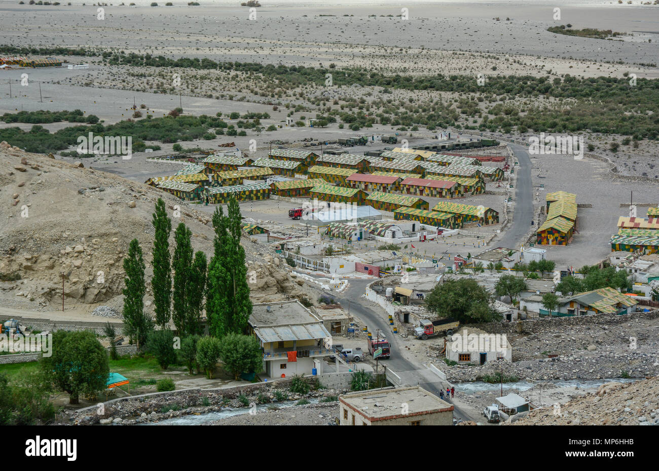 Ladakh, India - Jul 18, 2015. Military base in Ladakah, India. Ladakh ...