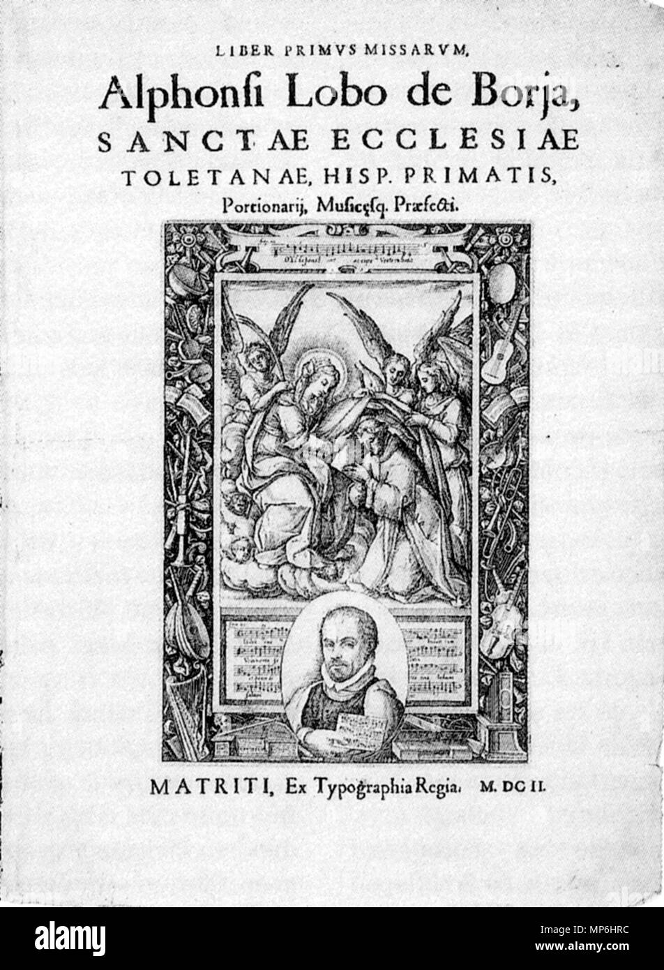 . Lobo. Liber primus missarum (title page). 1602. Unknown 815 Lobo-1602 ...