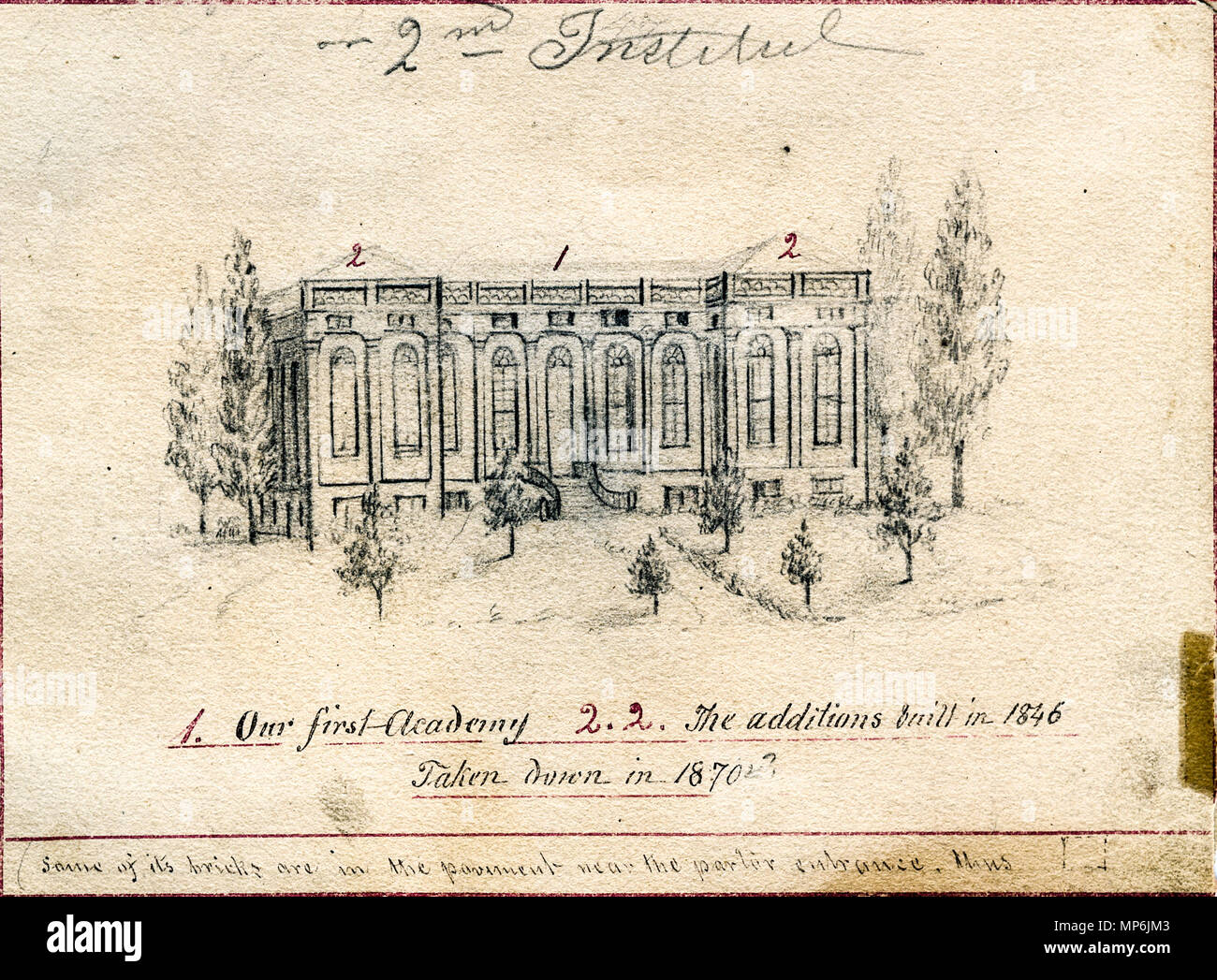 Bound book of sketches of Saint Mary's grounds, mainly by Sister ...