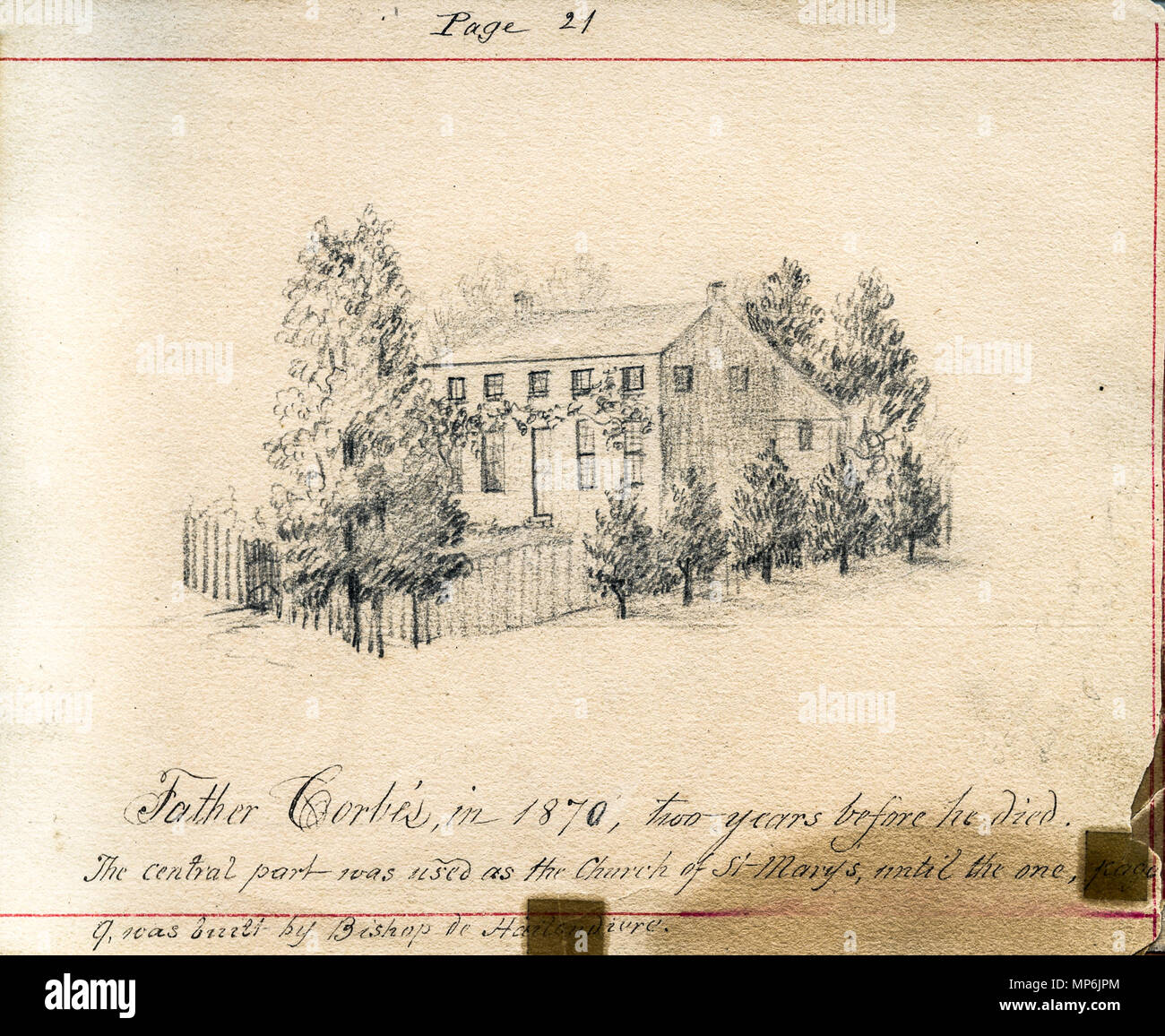 Bound book of sketches of Saint Mary's grounds, mainly by Sister ...