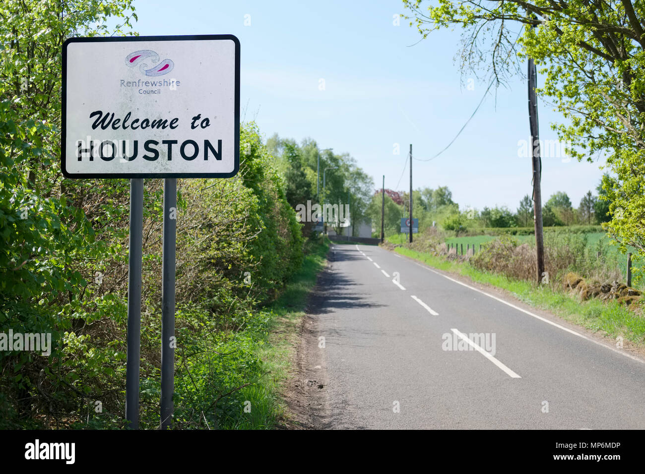 Houston road sign hi-res stock photography and images - Alamy