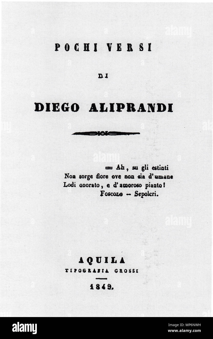 Frontespizio di poesie hi-res stock photography and images - Alamy