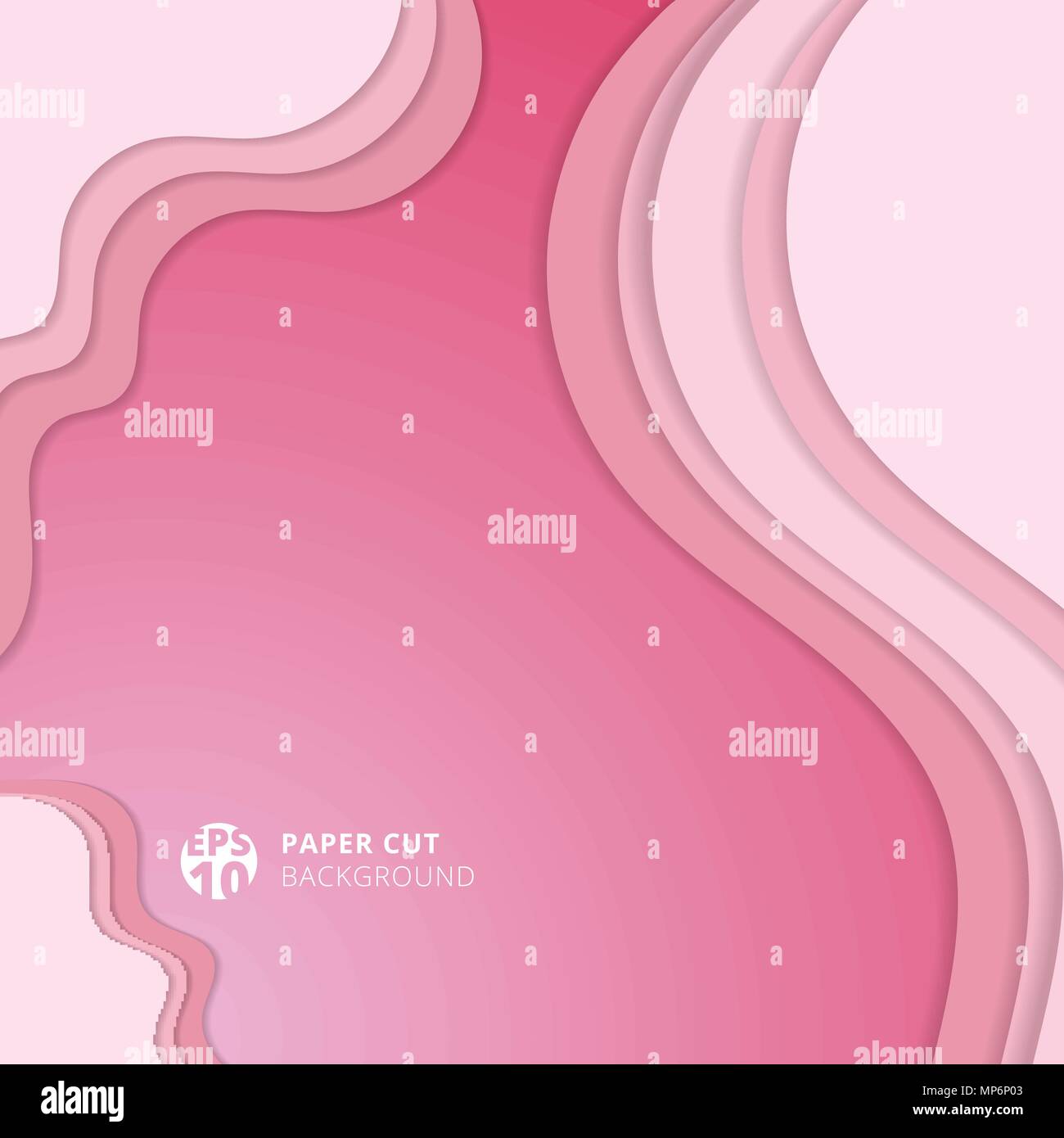 Abstract realistic soft pink paper cut background and textured with ...