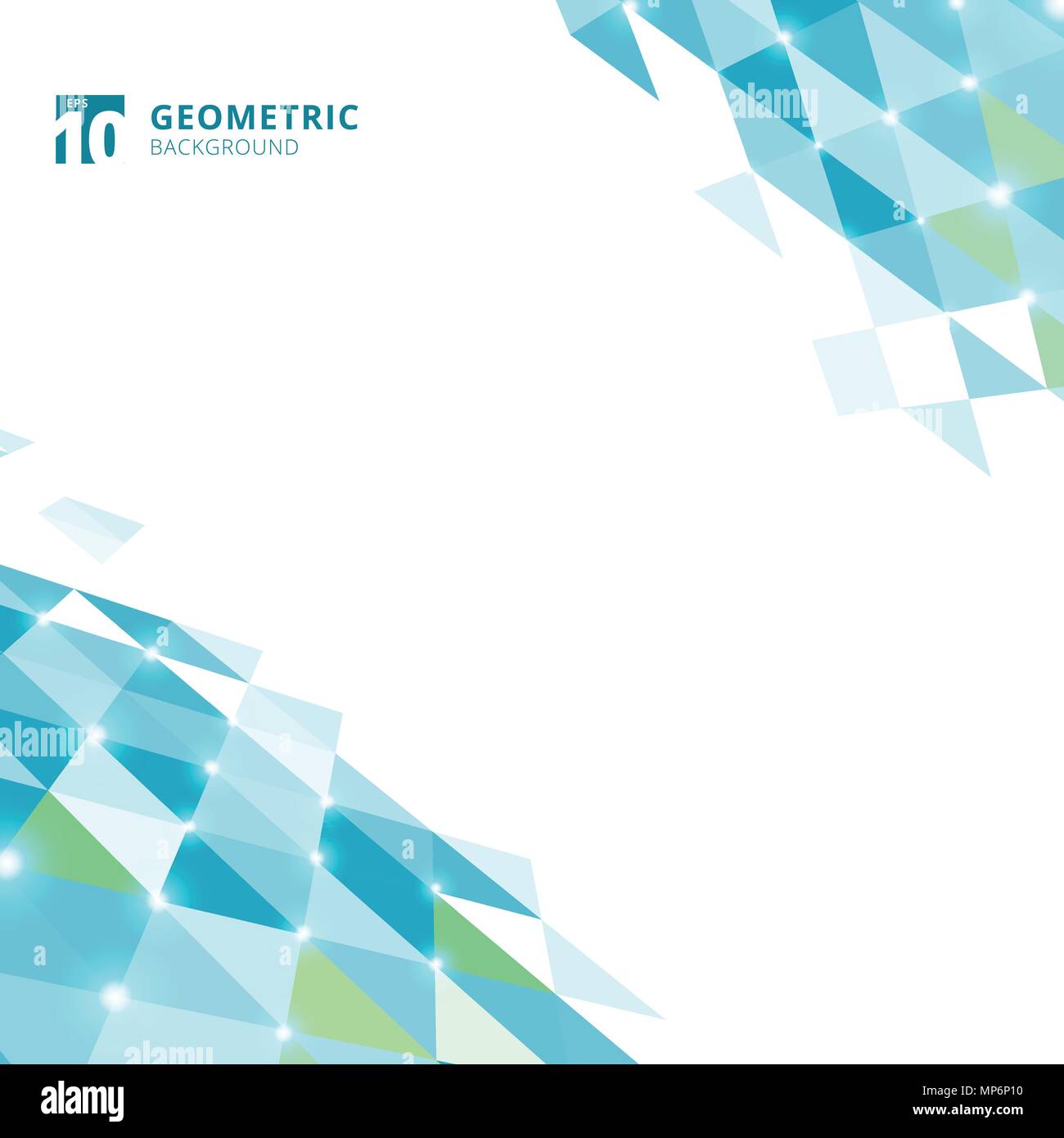 Abstract blue triangles geometric perspective on white background. Vector illustration Stock ...