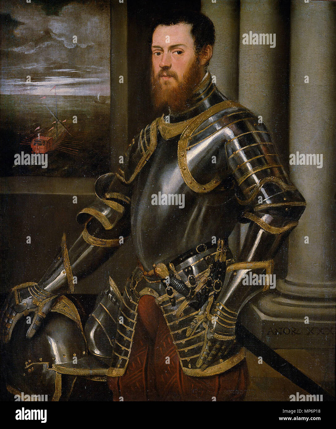 English: Man in Armour circa 1550. 687 Jacopo Tintoretto - Man in ...