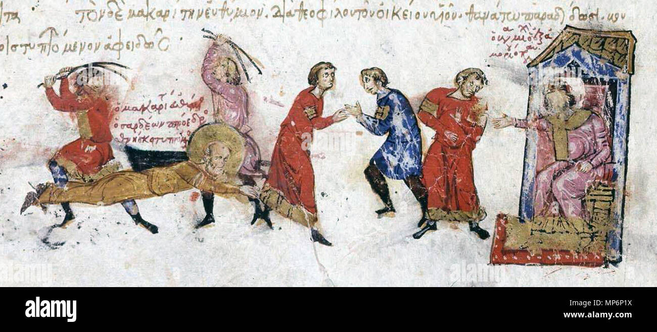 . English: The torture and martyrdom of the iconophile Bishop Euthymius ...