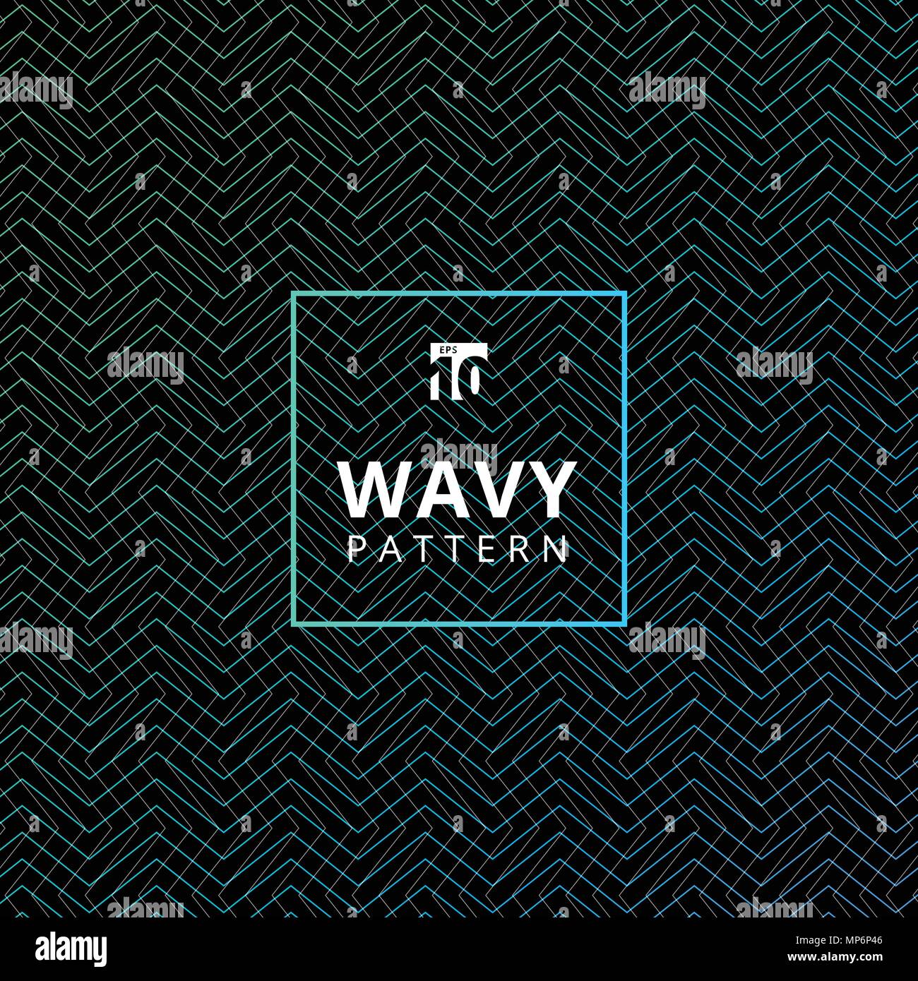 Abstract blue wavy pattern texture and background. Vector illustration ...