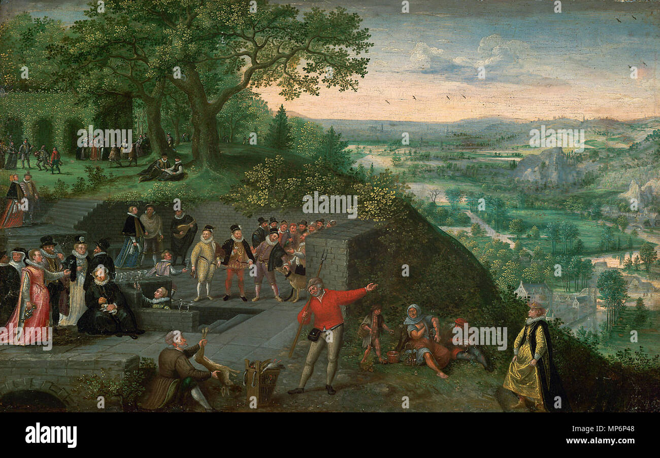 Deutsch: Kaiser Rudolf II. bei einer Trinkkur Deutsch: kurz nach 1593 ...