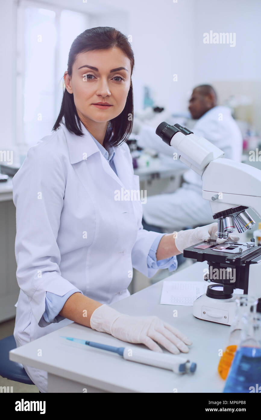 Genetics lab female researcher hi-res stock photography and images - Alamy