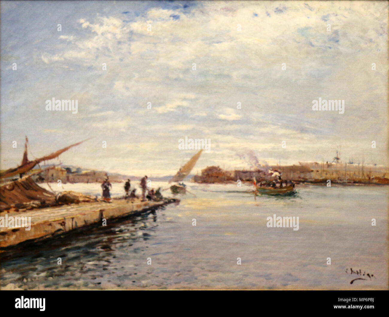 French: La Patache dans le port de Toulon. . 823 Louis Nattero - La ...