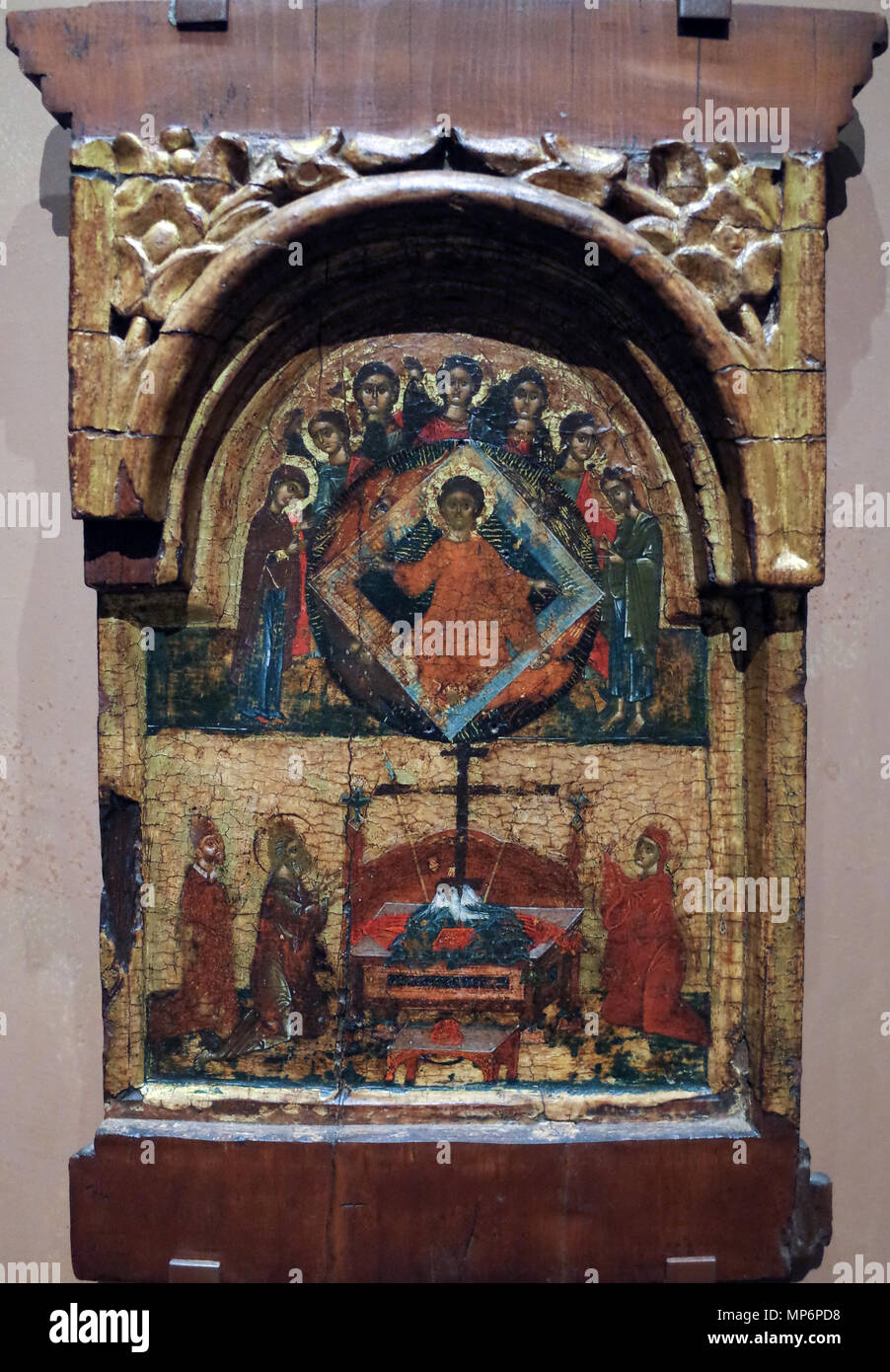 . Icon exhibited at the Museum of Byzantine Culture, Thessaloniki, Greece. between 1400 and 1500 ...