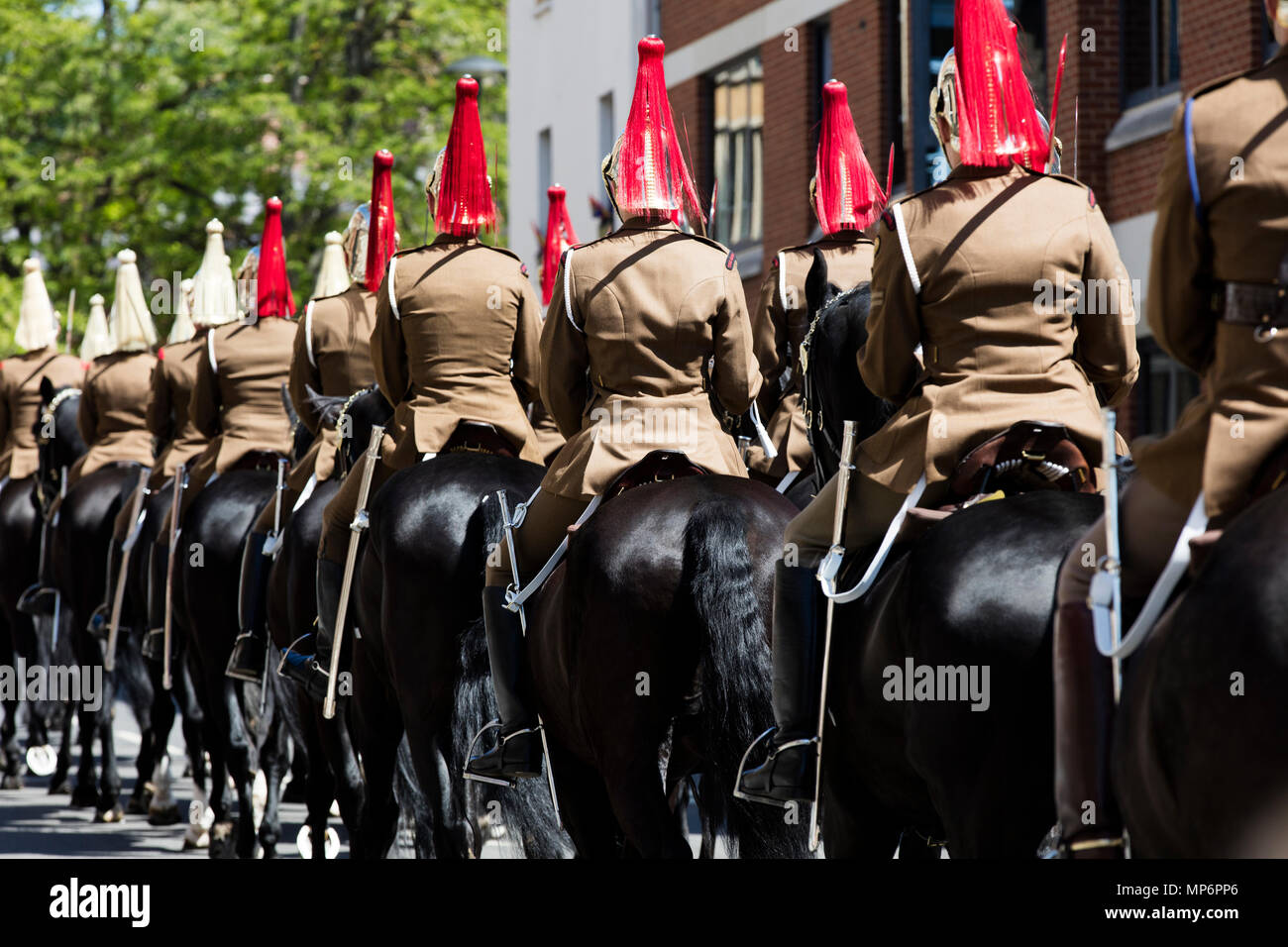 British mounted military parade in uniform Stock Photo - Alamy