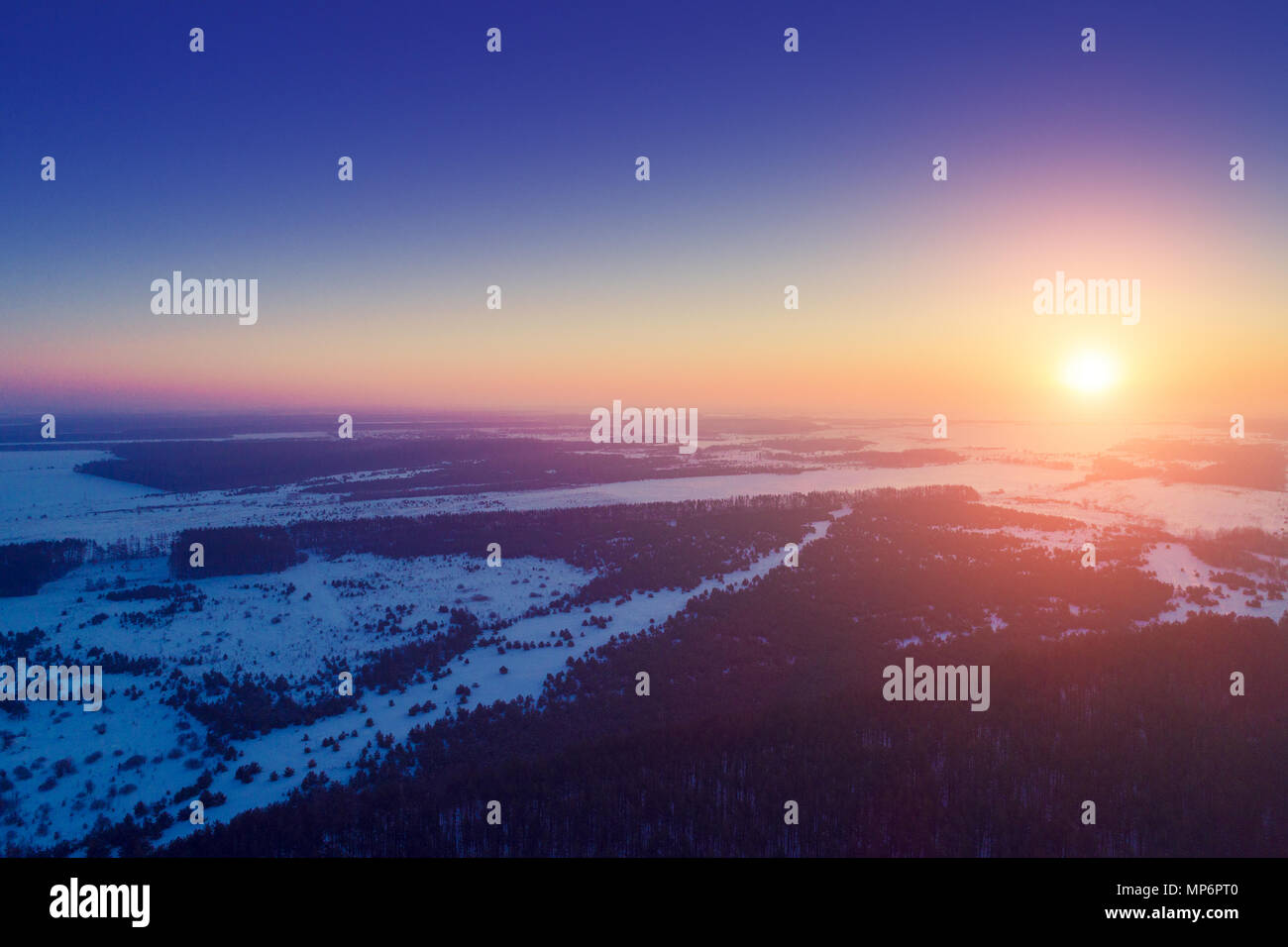 Aerial sunset landscape hi-res stock photography and images - Alamy