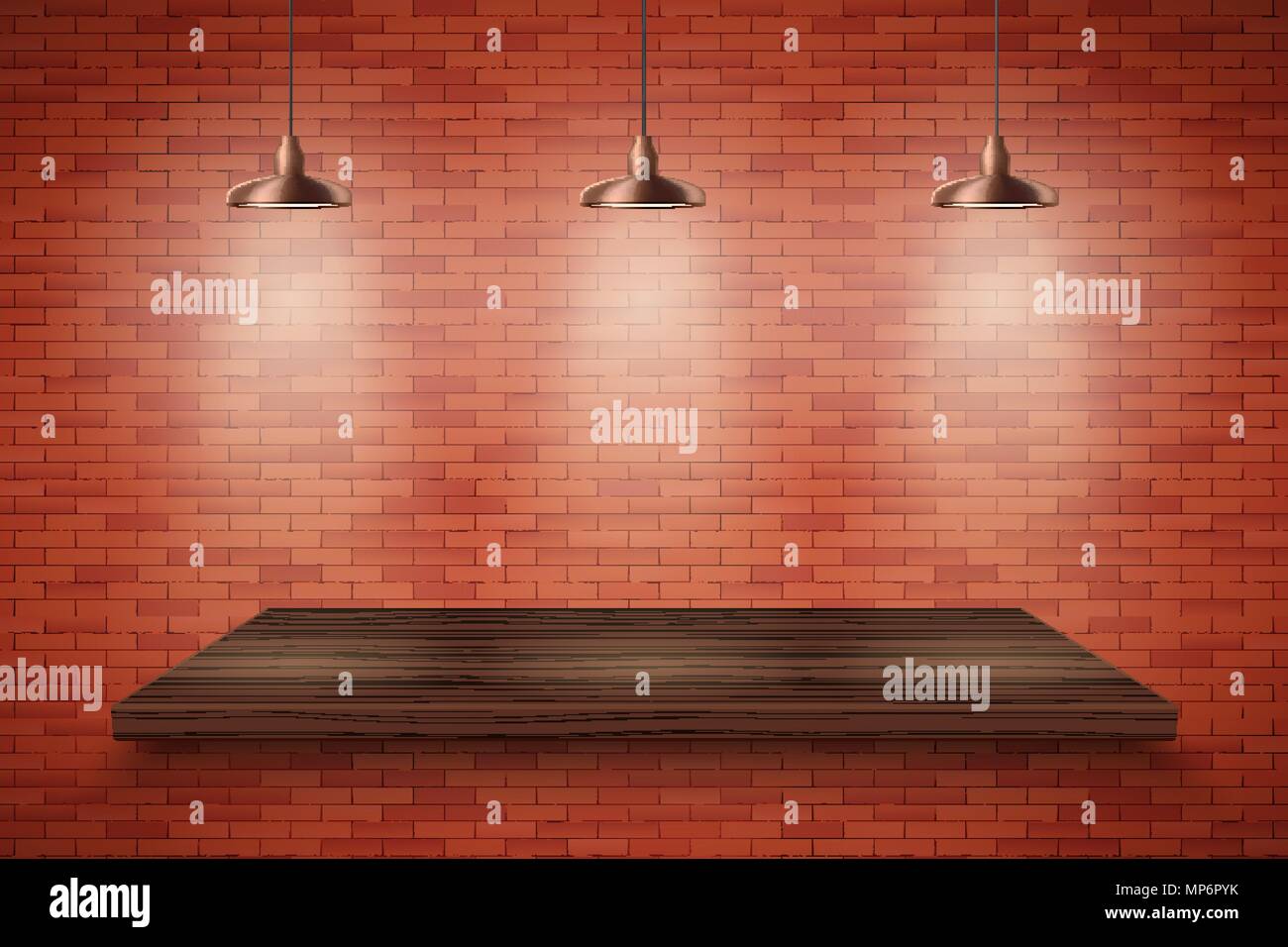 Empty studio brick wall Stock Vector Images - Alamy