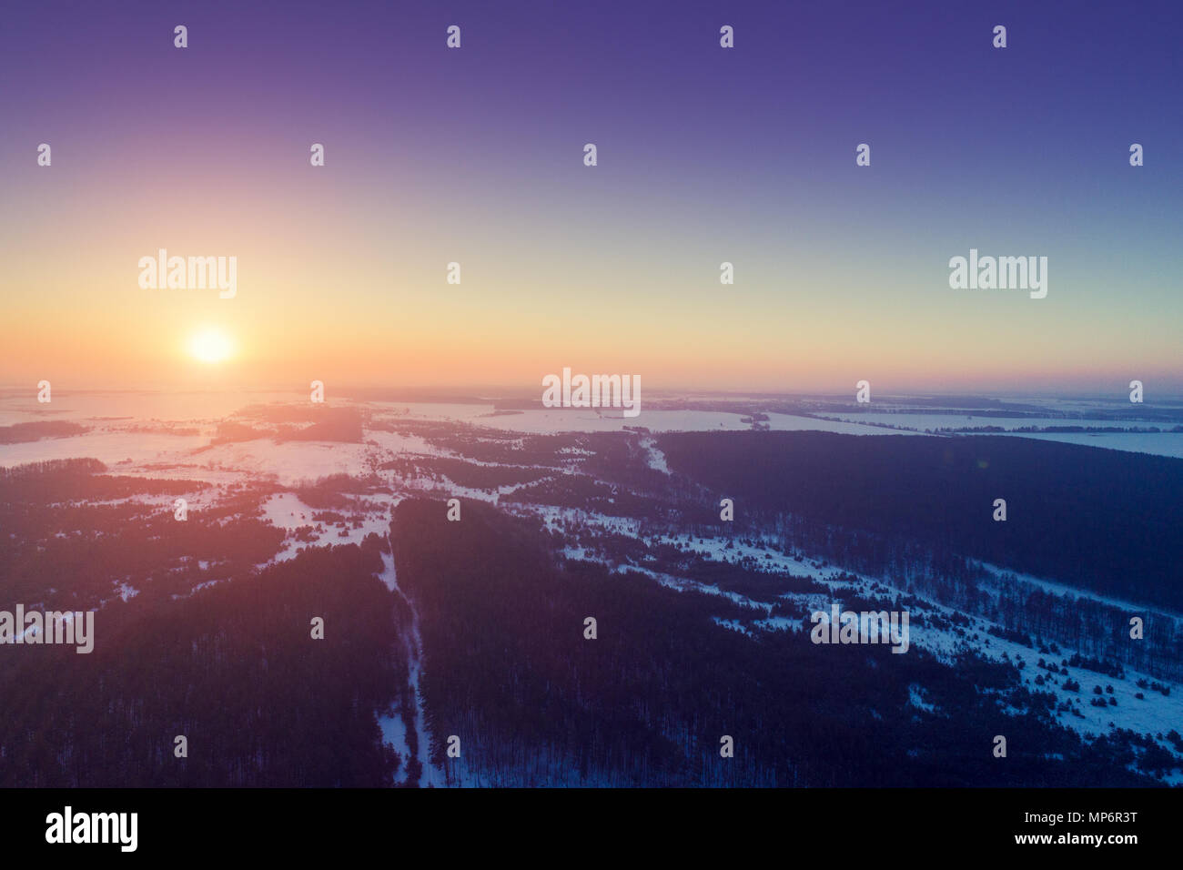 Aerial sunset landscape hi-res stock photography and images - Alamy