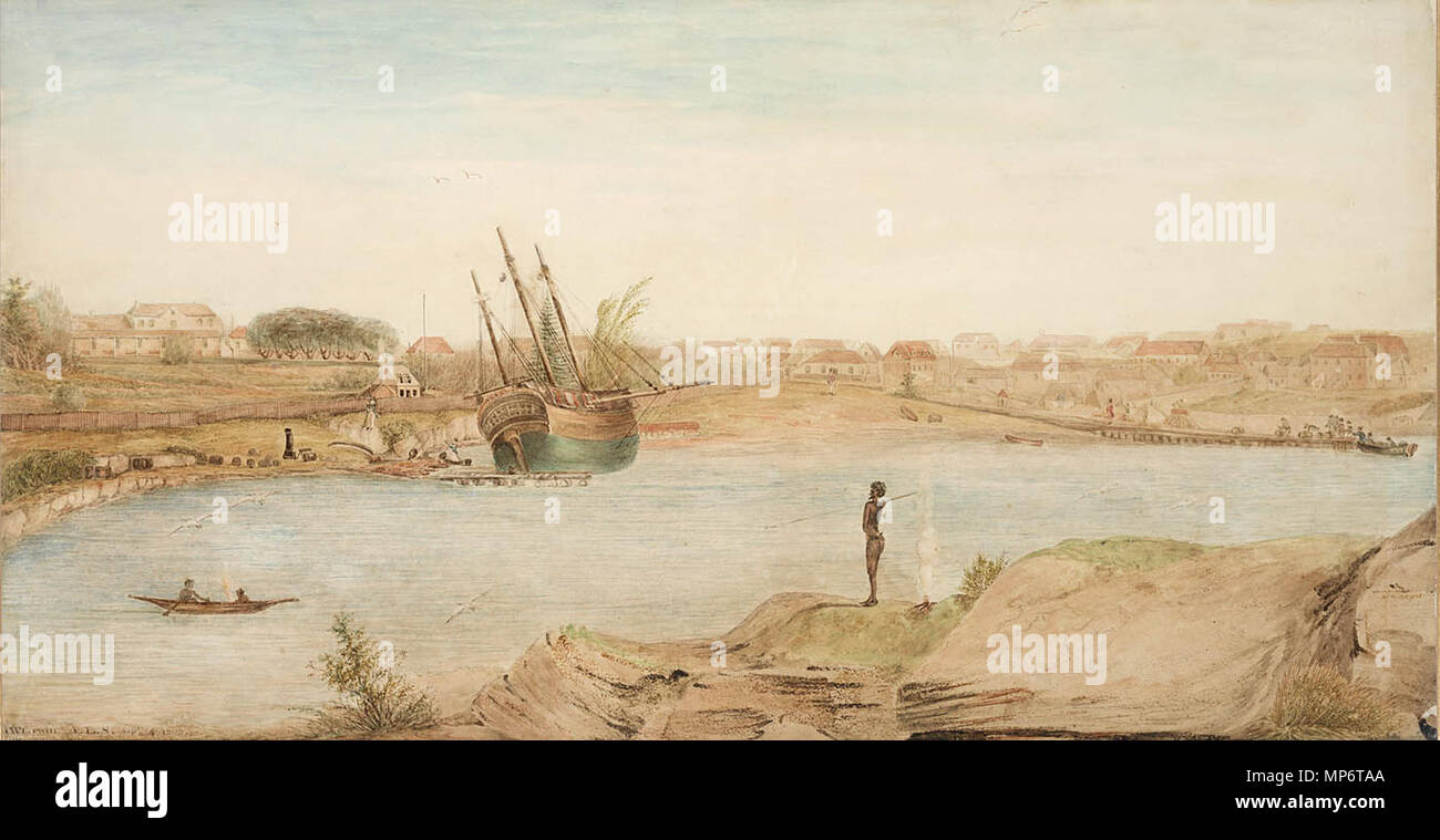 . This image is a digital reproduction of a painting by John Lewin of ...